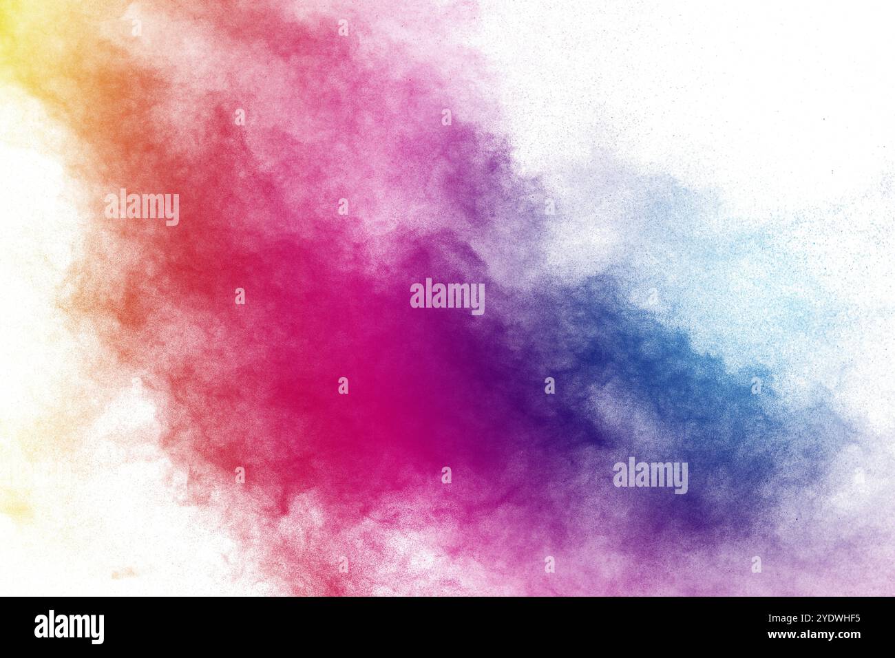 Freeze motion of color powder exploding on white background Stock Photo ...