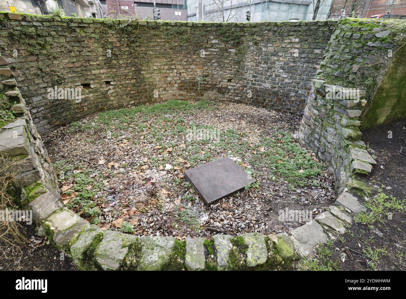 Preserved part of the former Roman city wall of Cologne from the 1st ...