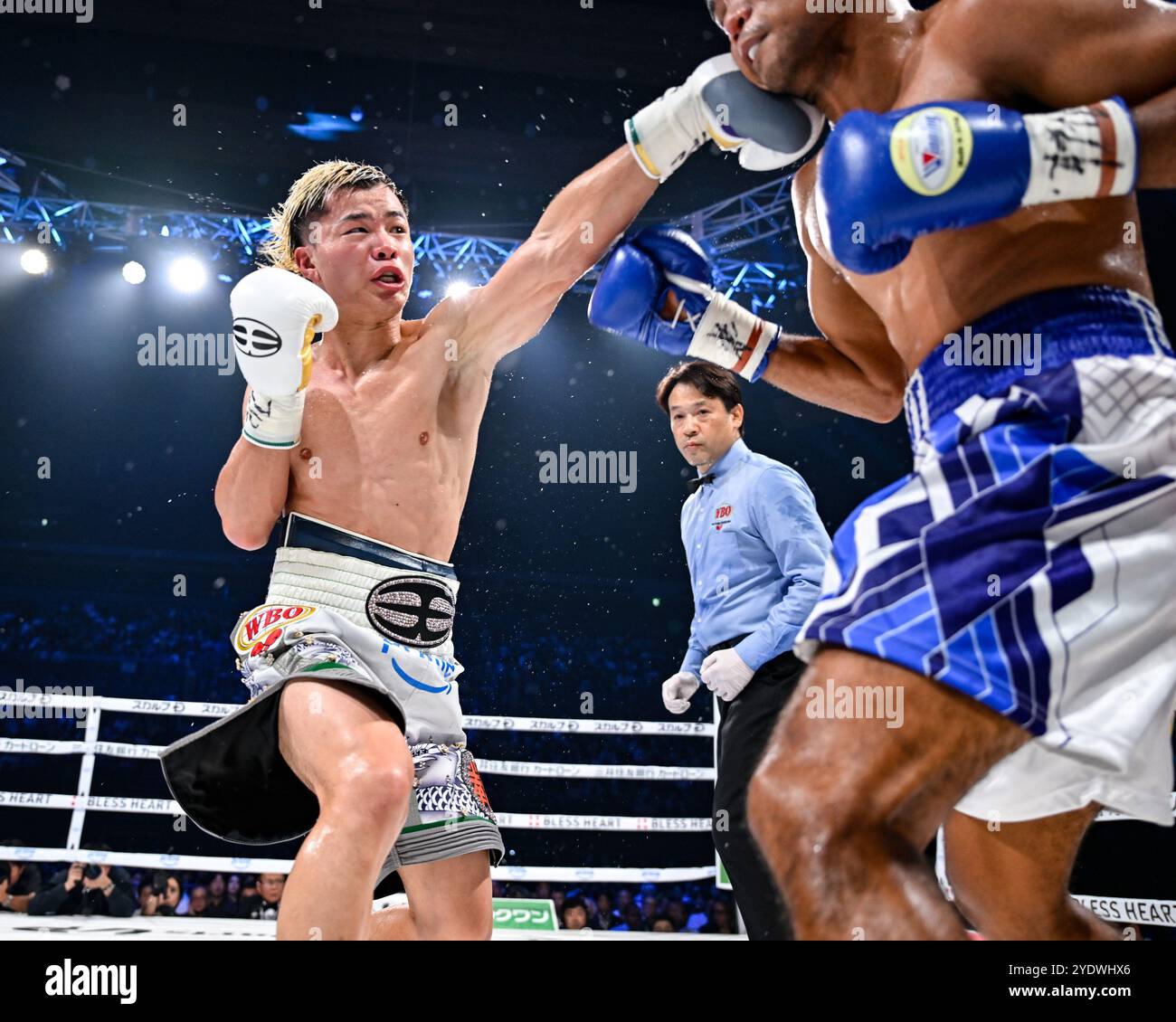 Tokyo, Japan. 14th Oct, 2024. Japan's Tenshin Nasukawa (white gloves ...