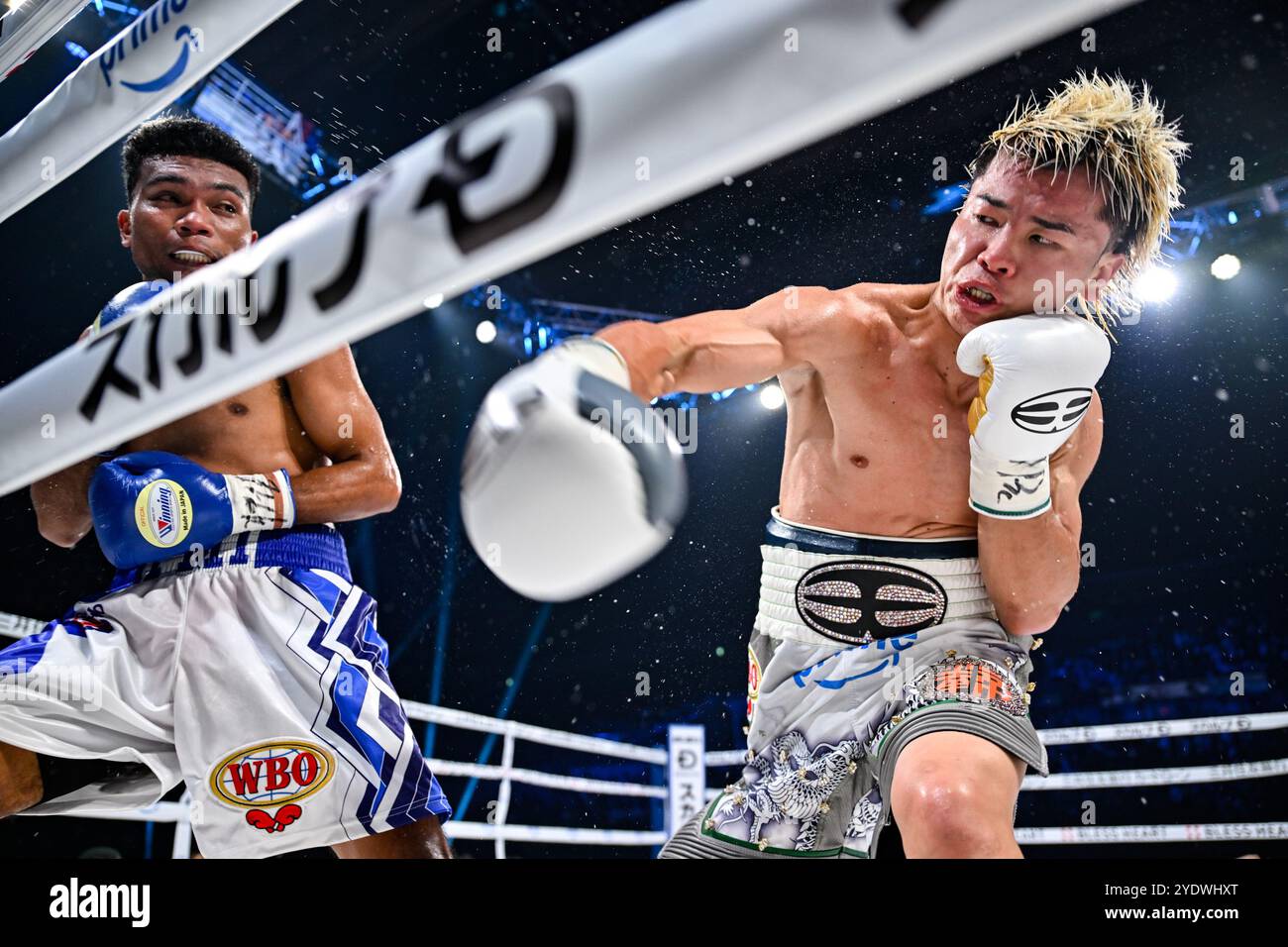 Tokyo, Japan. 14th Oct, 2024. Japan's Tenshin Nasukawa (white gloves ...