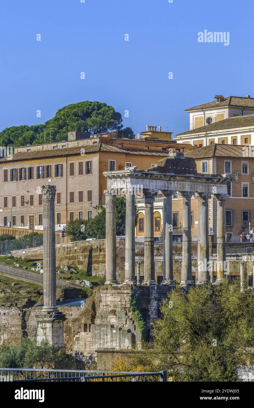 The Temple of Saturn is a temple to the god Saturn in ancient Rome ...