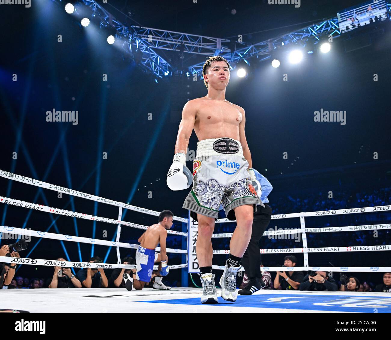 Tokyo, Japan. 14th Oct, 2024. Japan's Tenshin Nasukawa (white gloves ...