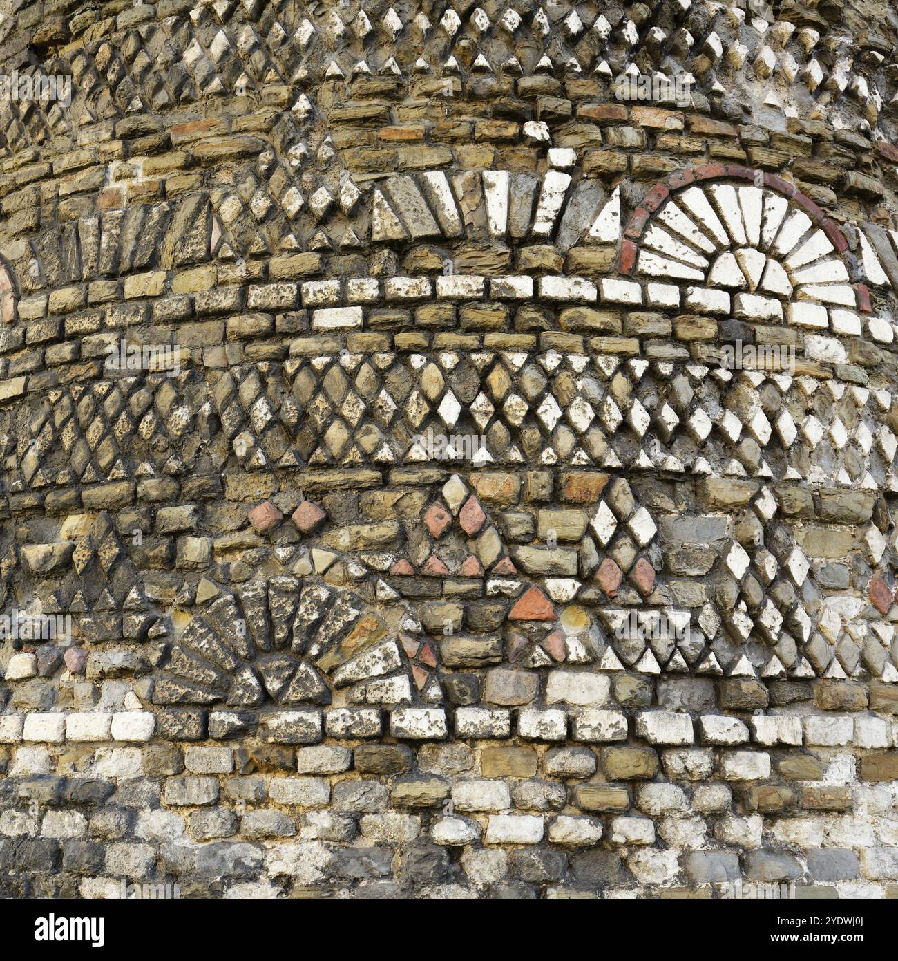 The Roman tower decorated with mosaics, formerly the watchtower of the ...