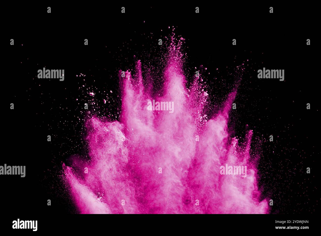 Pink powder explosion on white background. Pink dust splashing ...