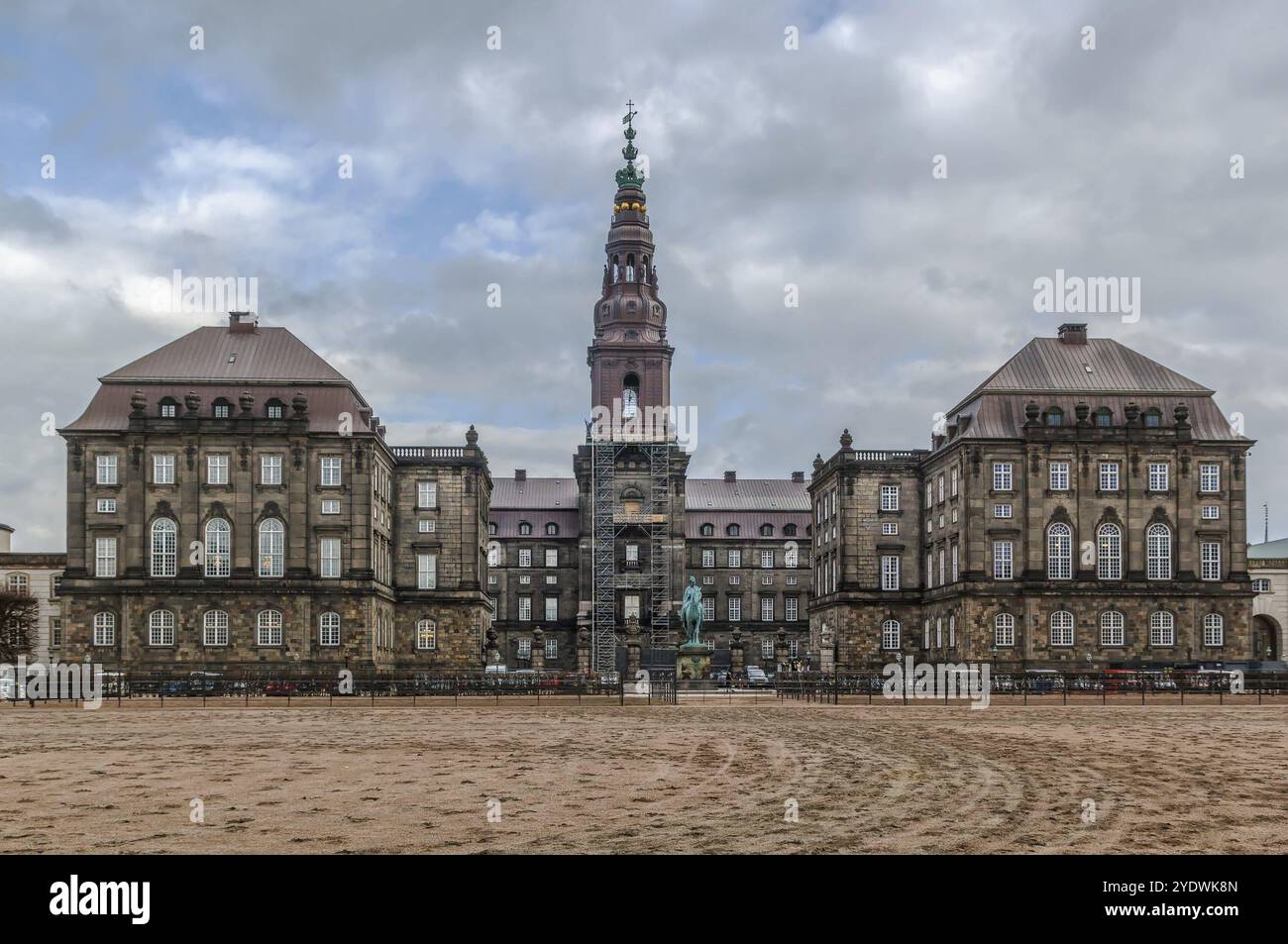 Christiansborg Palace in central Copenhagen, is the seat of the Danish ...