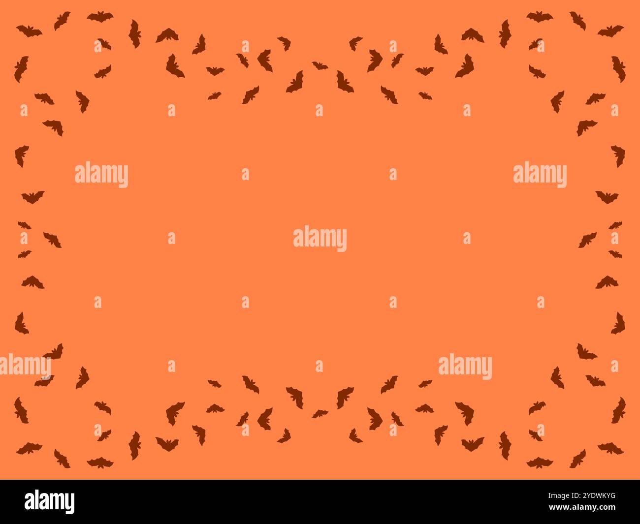 Bat frame. Black silhouettes of bats forming a frame with space for ...