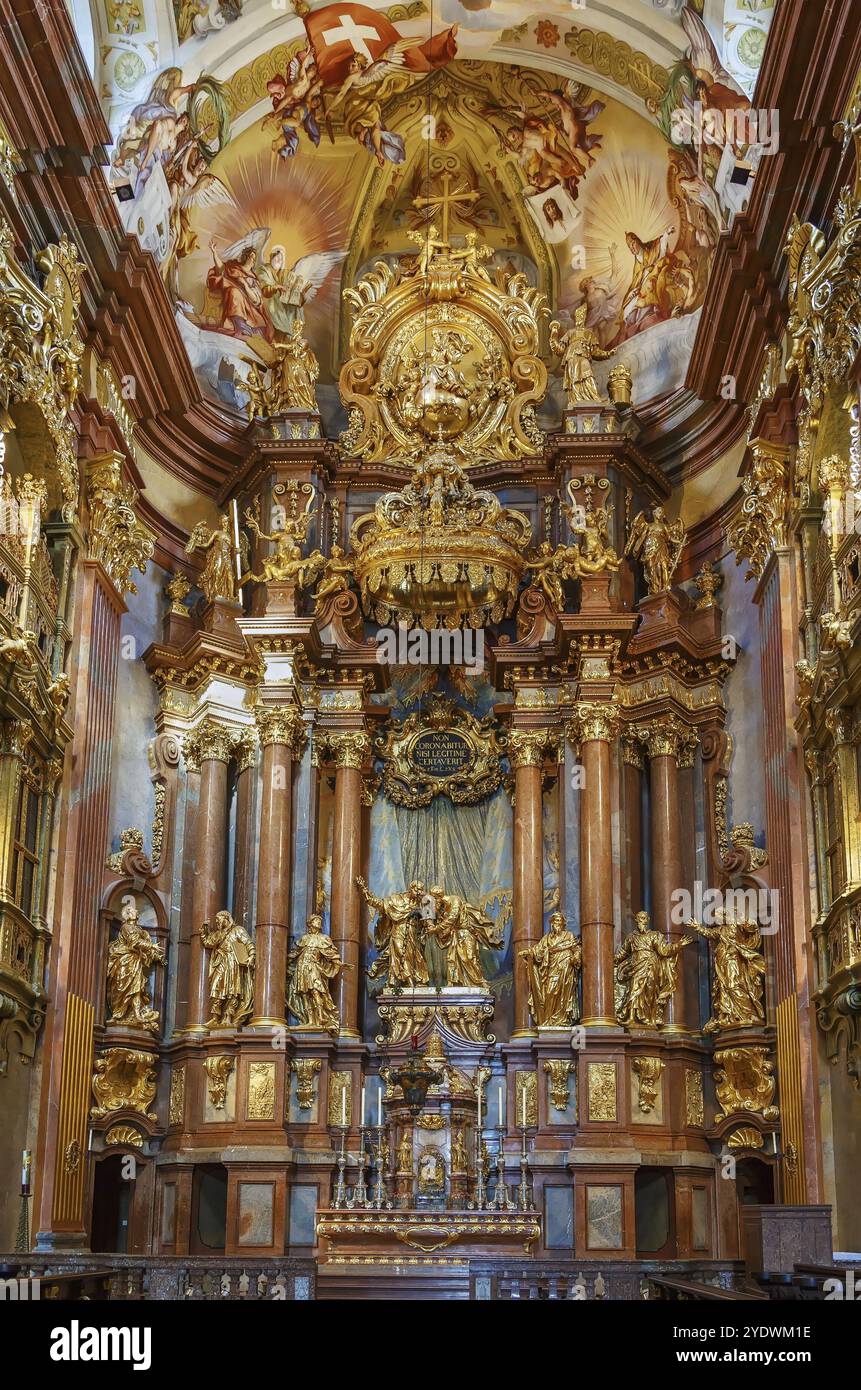 The high point of the baroque Melk abbey is the church, Austria ...