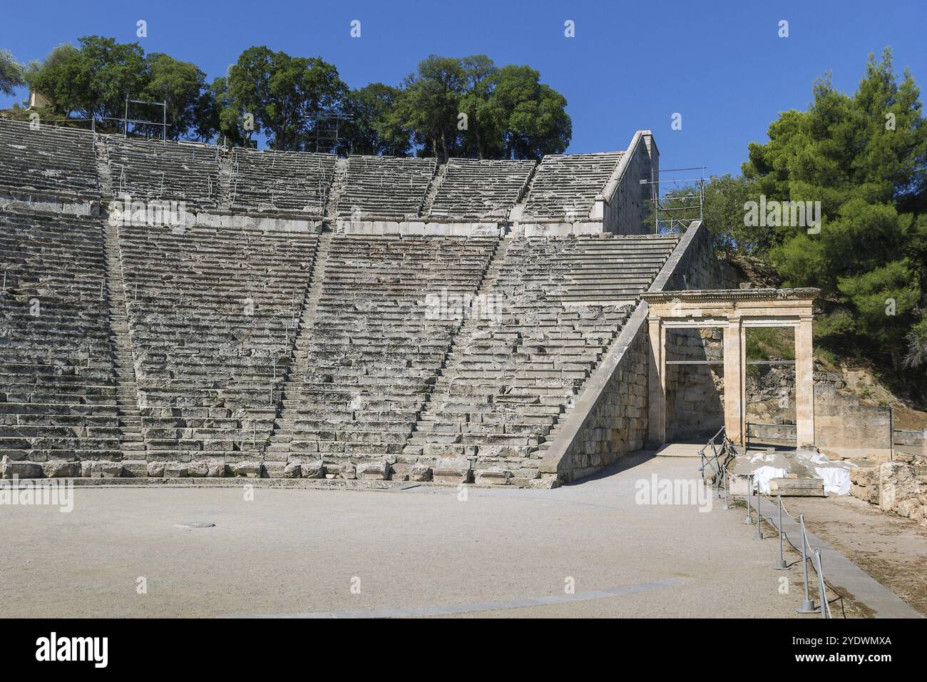 Epidaurus Theater. The theater was designed by Polykleitos the Younger ...