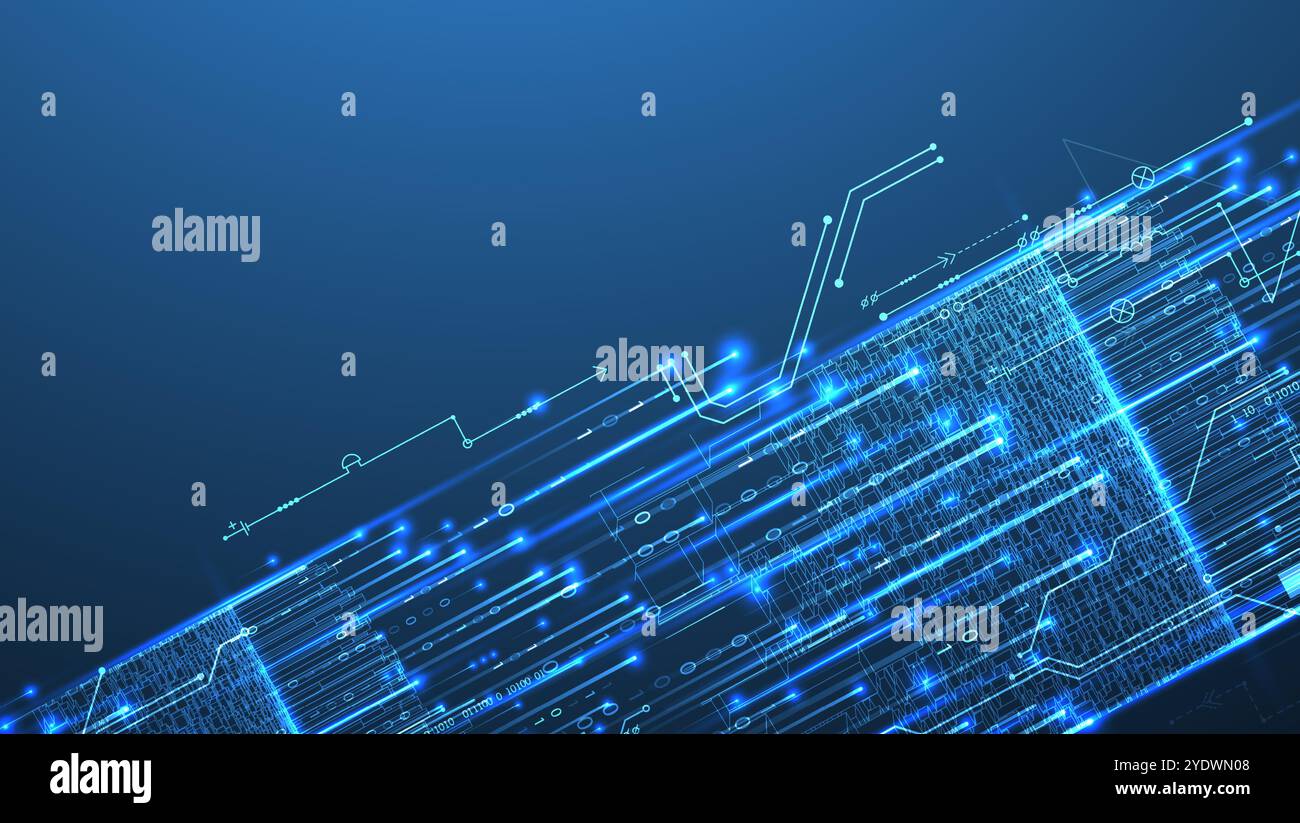 Big Data futuristic, technology light design. Vector datum digital background. Illustration ...