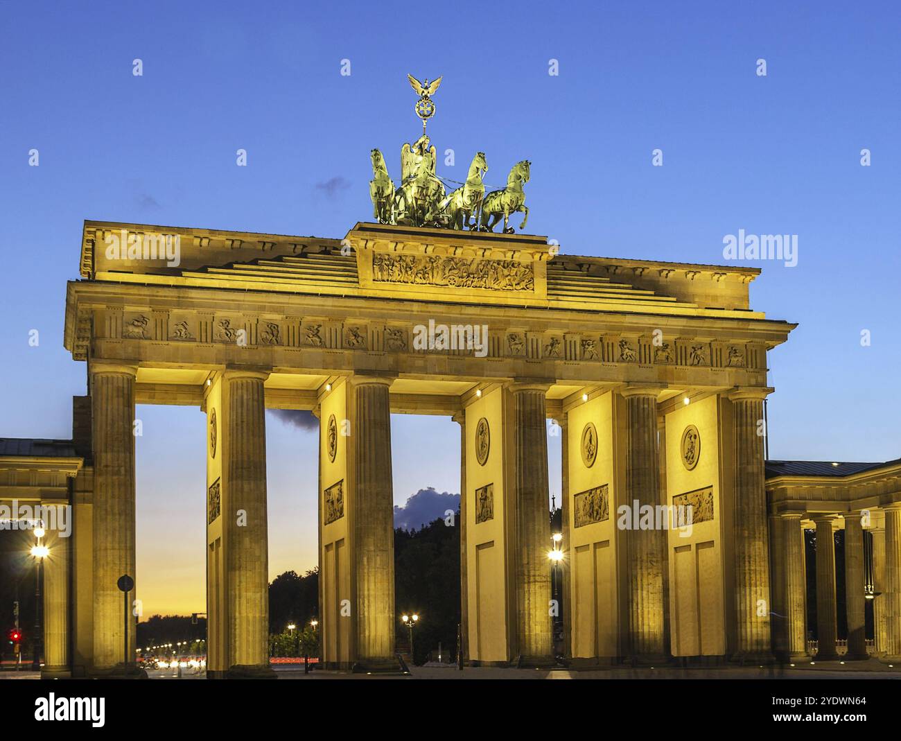 The Brandenburg Gate is a former city gate, rebuilt in the late 18th ...