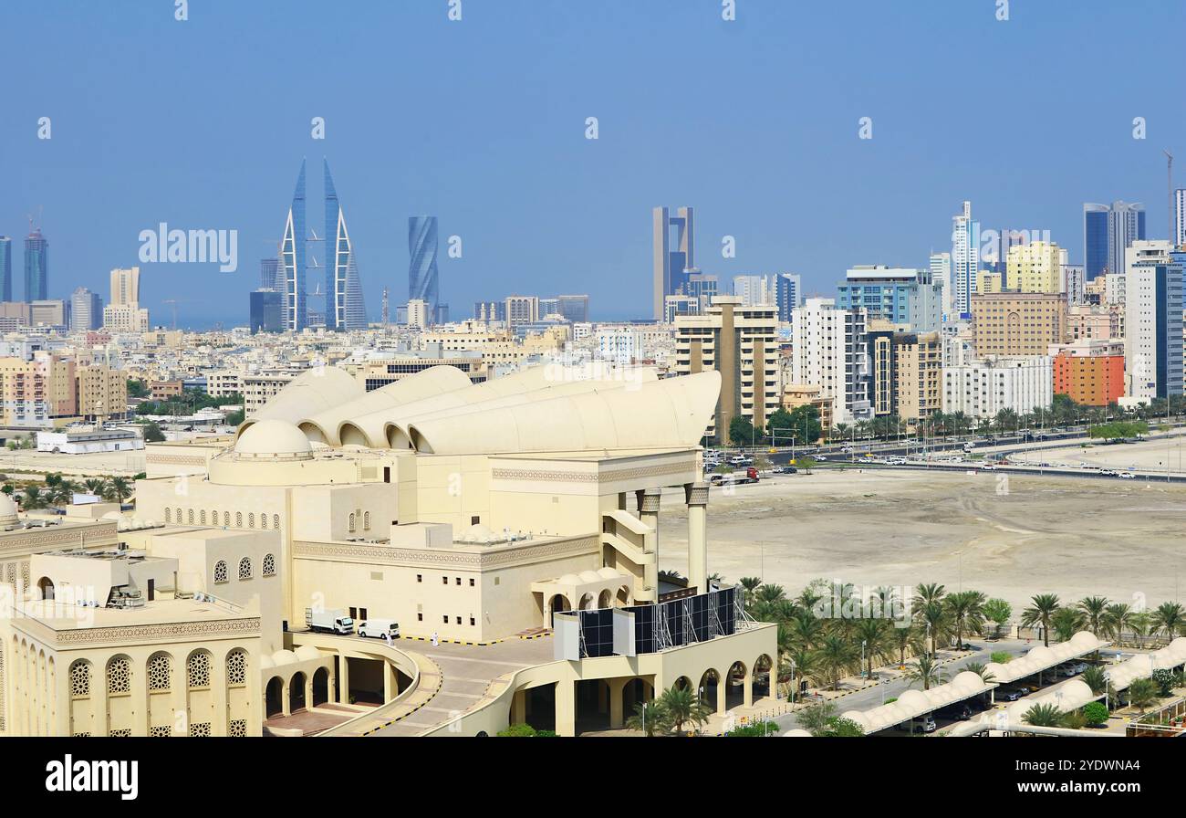 Stunning Aerial View of Manama Cityscape, the Capital City of Bahrain ...