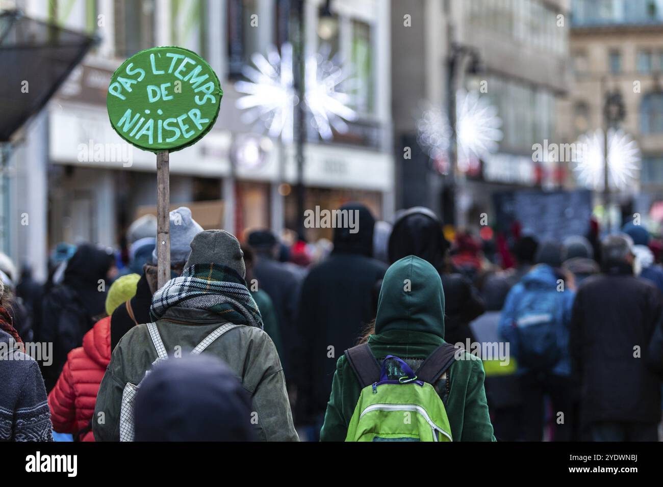 French sign seen in an ecological protest saying no more time to mess ...
