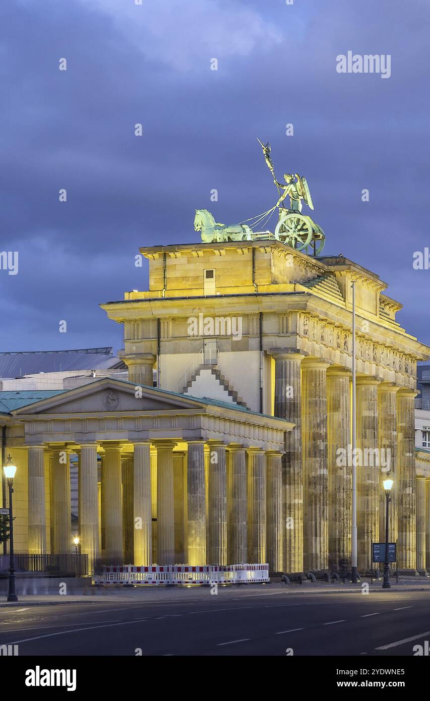 The Brandenburg Gate is a former city gate, rebuilt in the late 18th ...