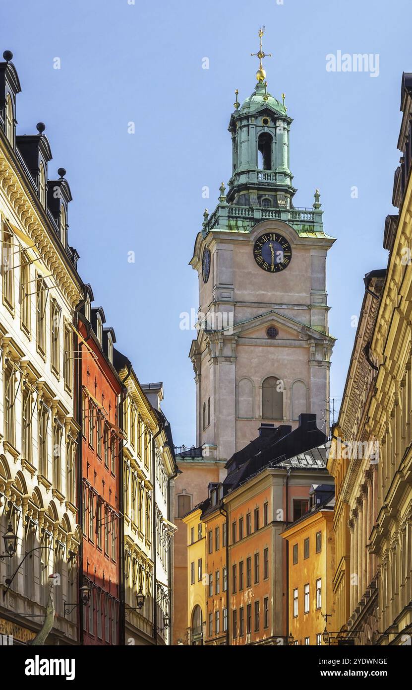 Church of St. Nicholas is the oldest church in Gamla Stan, the old town ...