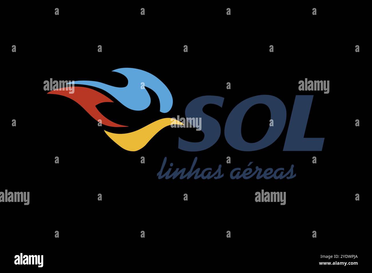 Airlines, Sol Linhas Aereas Sol Linhas Aereas, black background, brand ...