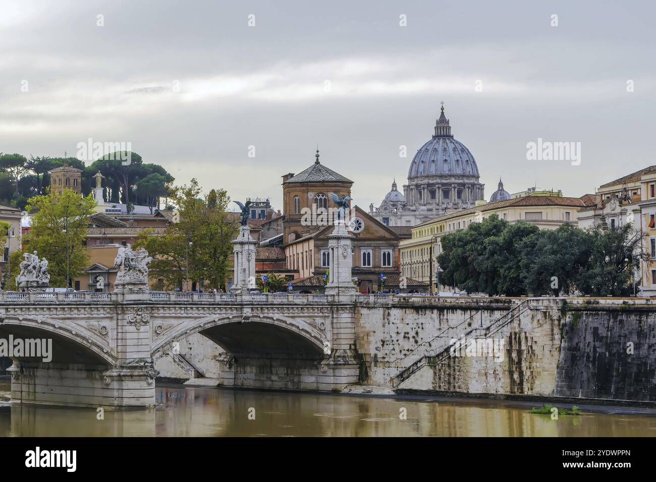 Ponte Vittorio Emanuele II is a bridge in Rome constructed to designs ...