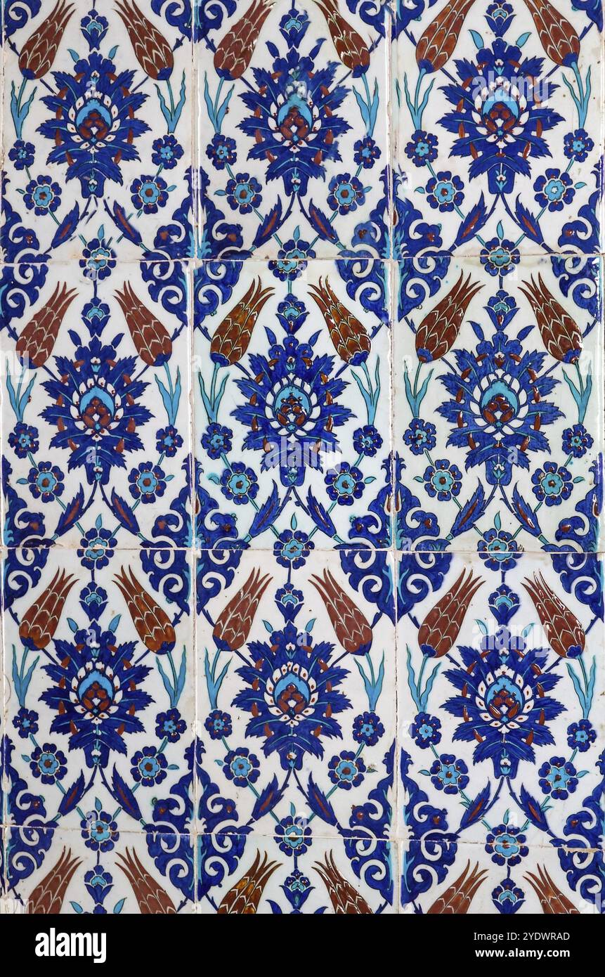 The Turkish ceramic tiles from Rustem Pasha Mosque, Istanbul Stock ...