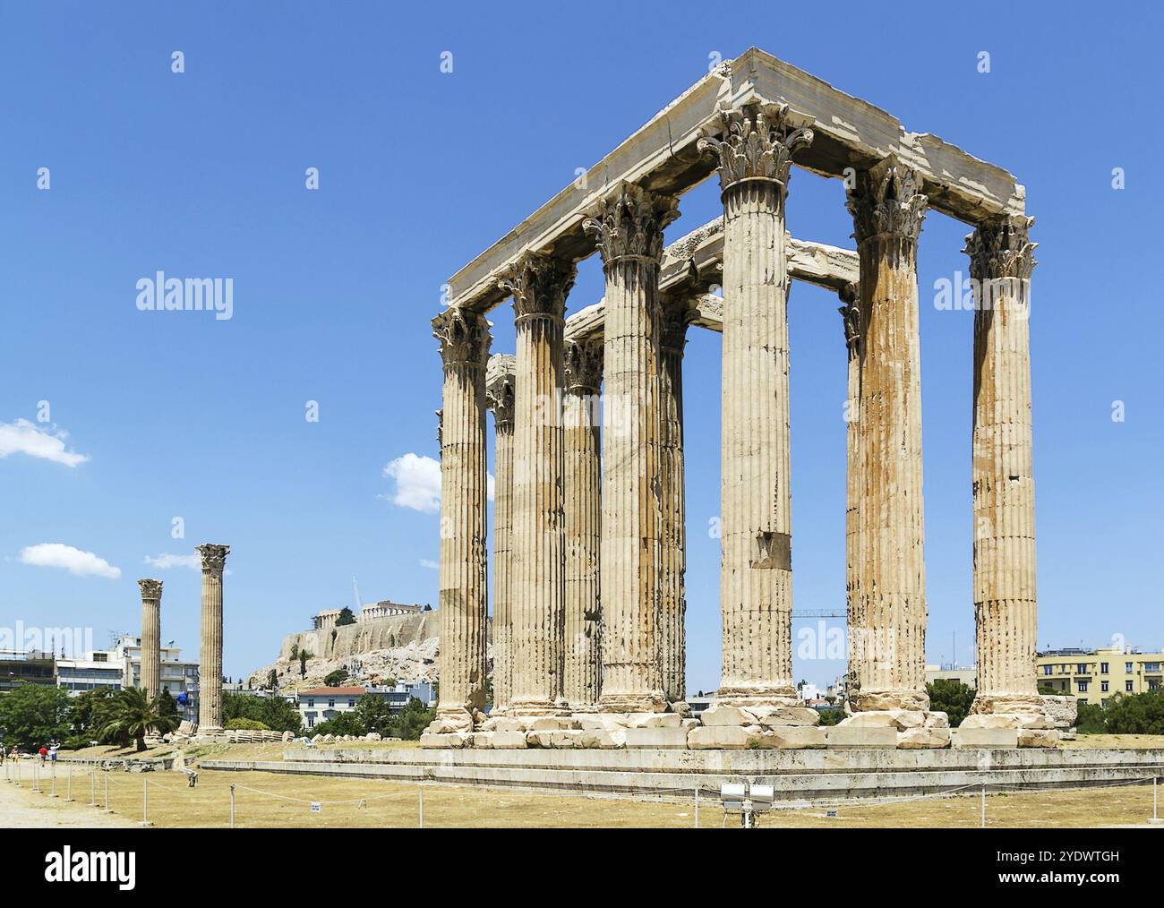 The Temple of Olympian Zeus is a colossal ruined temple in the centre ...