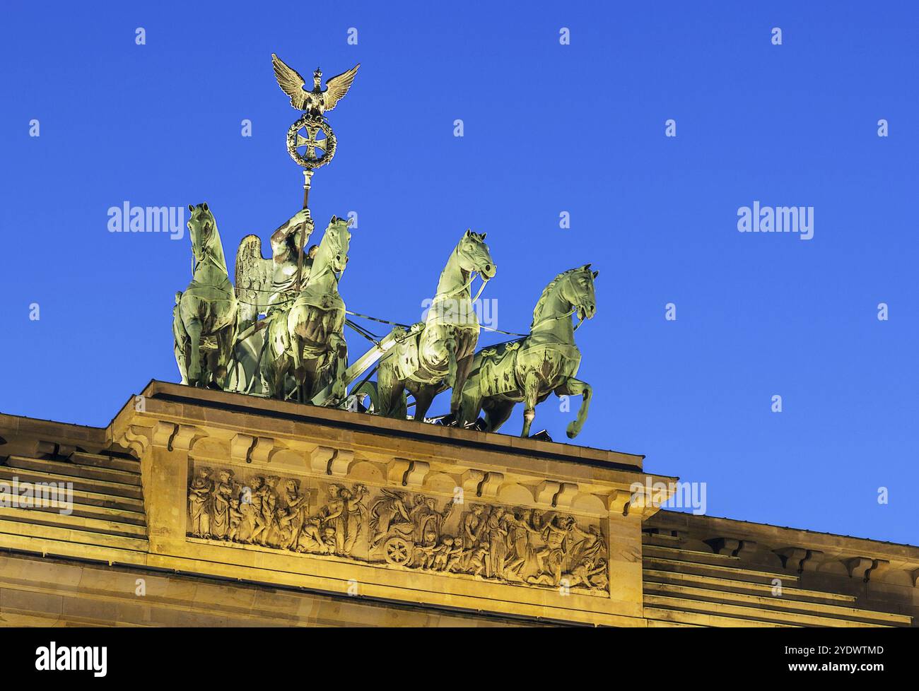 The Brandenburg Gate is a former city gate, rebuilt in the late 18th ...