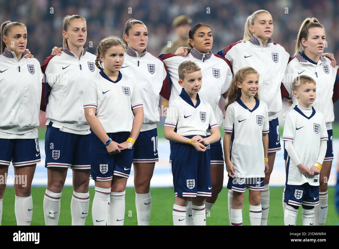 London, UK. 25 October 2024. England national anthem during the ...