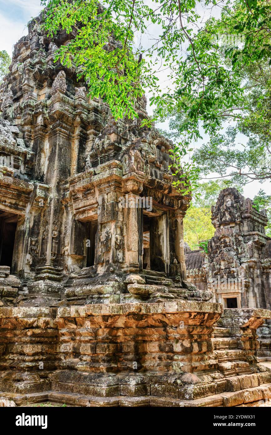 Ancient buildings of Thommanon temple in enigmatic Angkor, Siem Reap ...