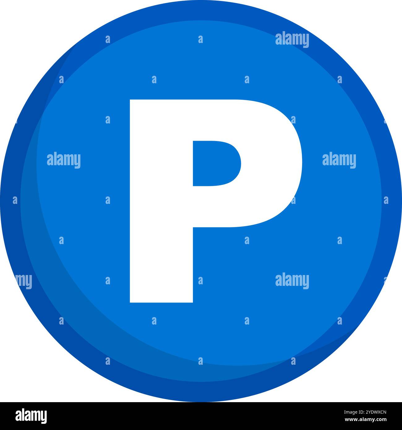 Round parking lot sign icon. Editable vector Stock Vector Image & Art ...
