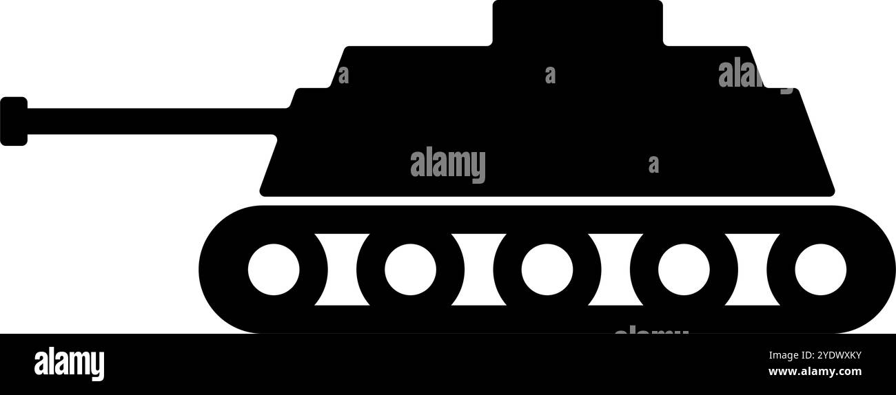 Tank silhouette icon. Tank bombardment. Editable vector Stock Vector Image & Art - Alamy