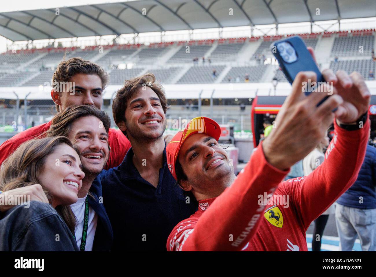 Race winner Carlos Sainz of Spain and Scuderia Ferrari HP takes a ...