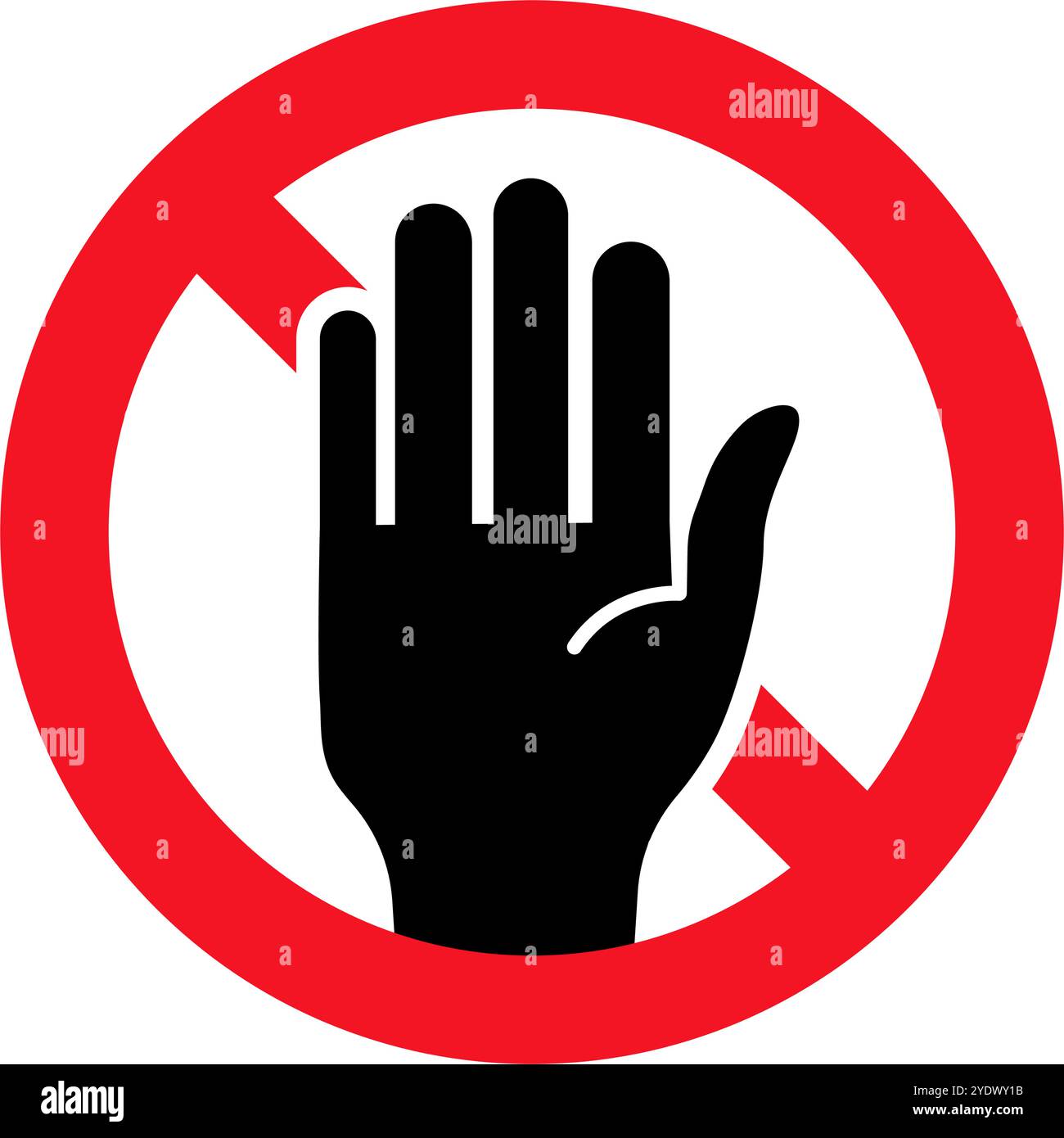 No Entry Icon. Do not touch. Restricted entry. Editable vector Stock ...