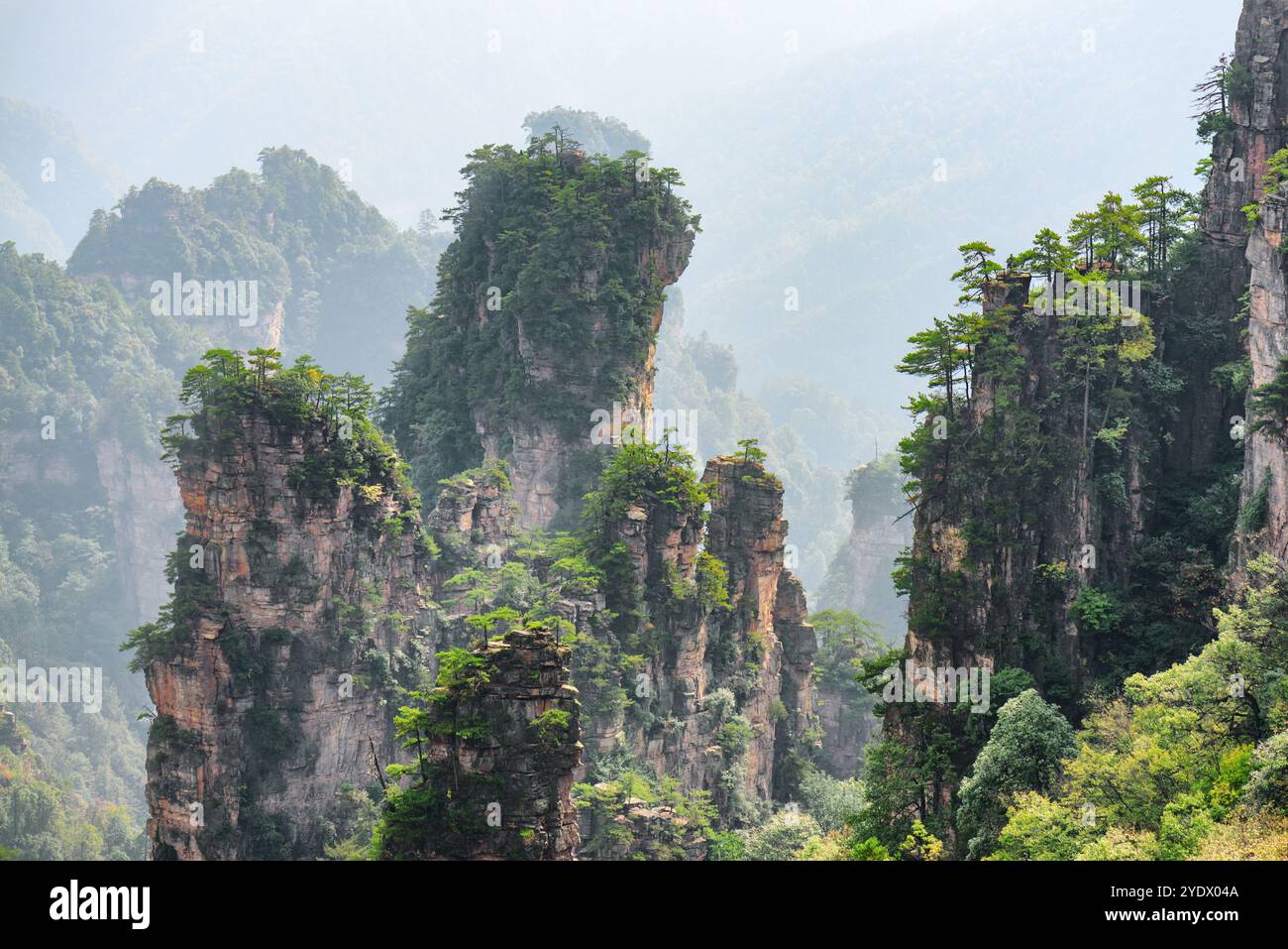 Awesome view of quartz sandstone pillars (Avatar Mountains Stock Photo ...
