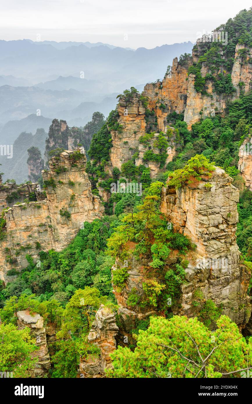 Quartz sandstone pillars (Avatar Mountains Stock Photo - Alamy