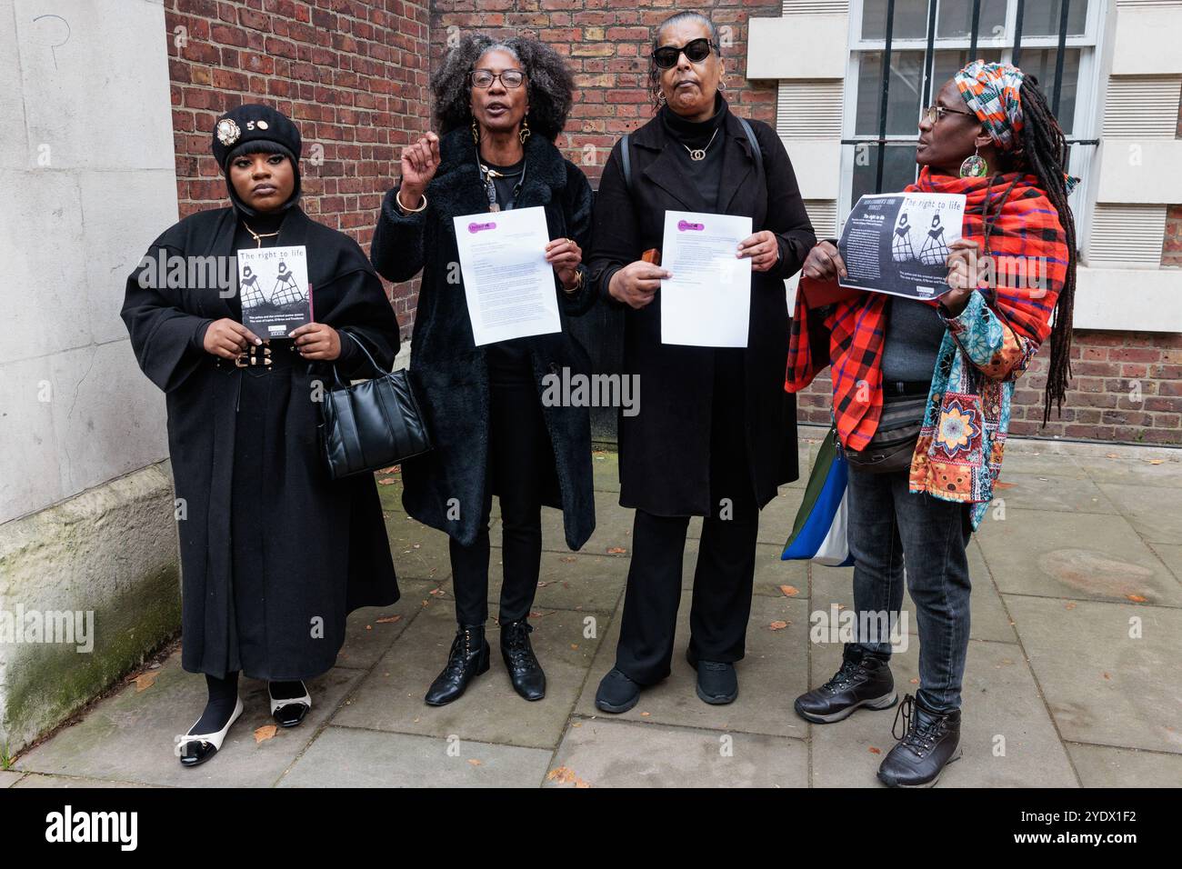 London, UK. 26th October, 2024. Sheeda Kaba (l), Marcia Rigg (c), Susan ...