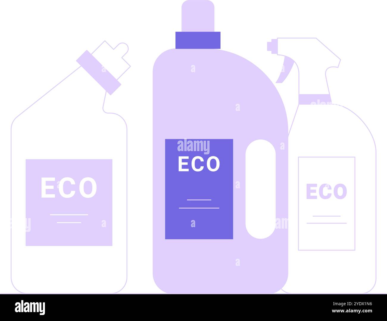 Bottles natural cleaning supplies Stock Vector Images - Alamy