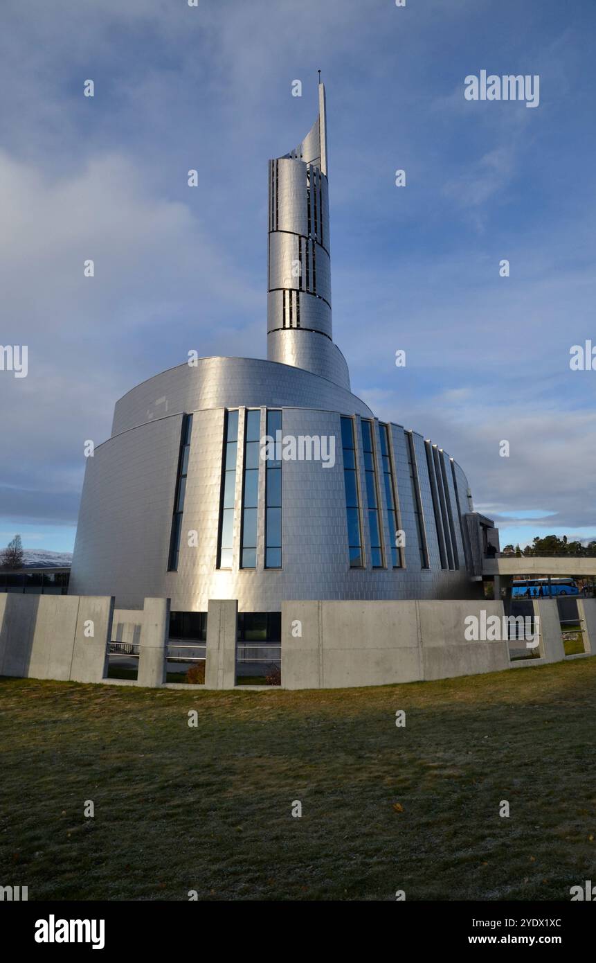 The Northern Lights Cathedral in the north Norwegian city of Alta ...