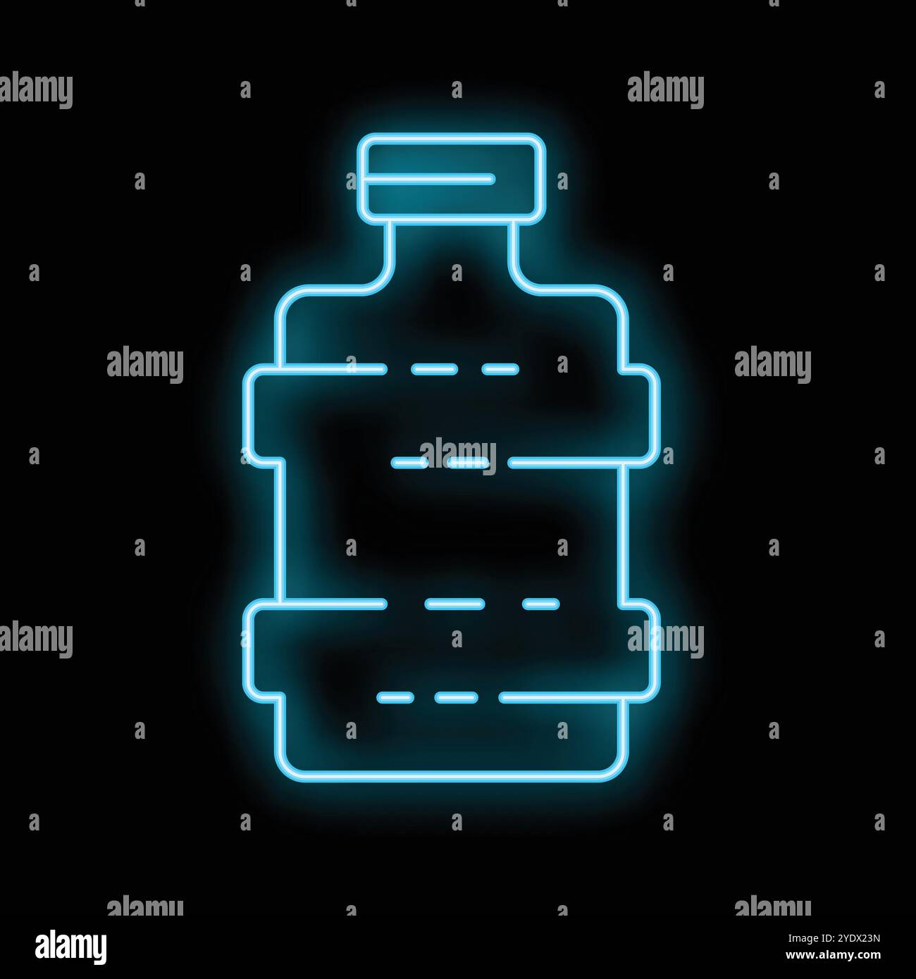 Bright luminous blue neon icon for advertising, banner, or signboard of ...