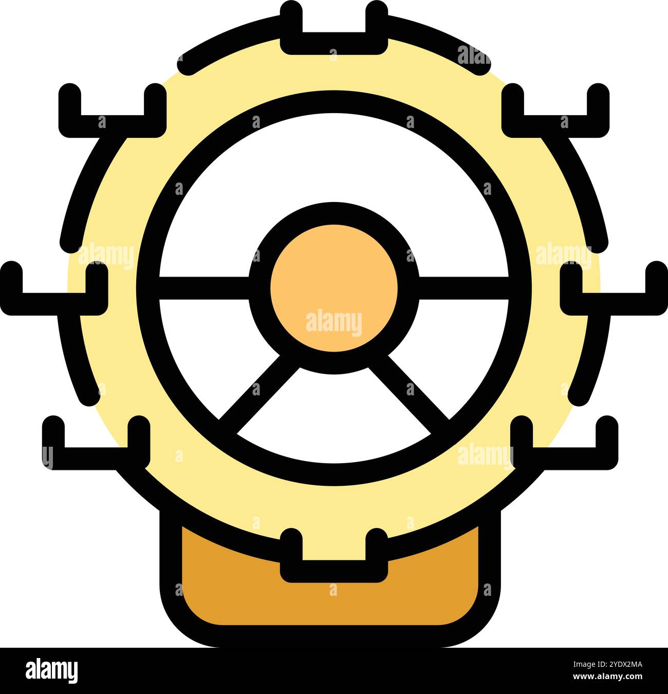 London eye ferris wheel rotating on its base, ready to welcome visitors ...