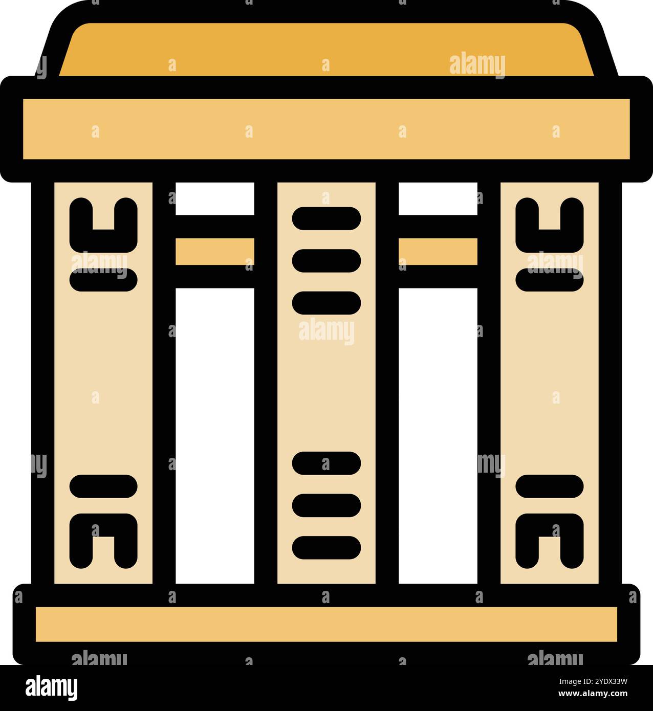 This icon depicts an ancient building with columns, symbolizing ...