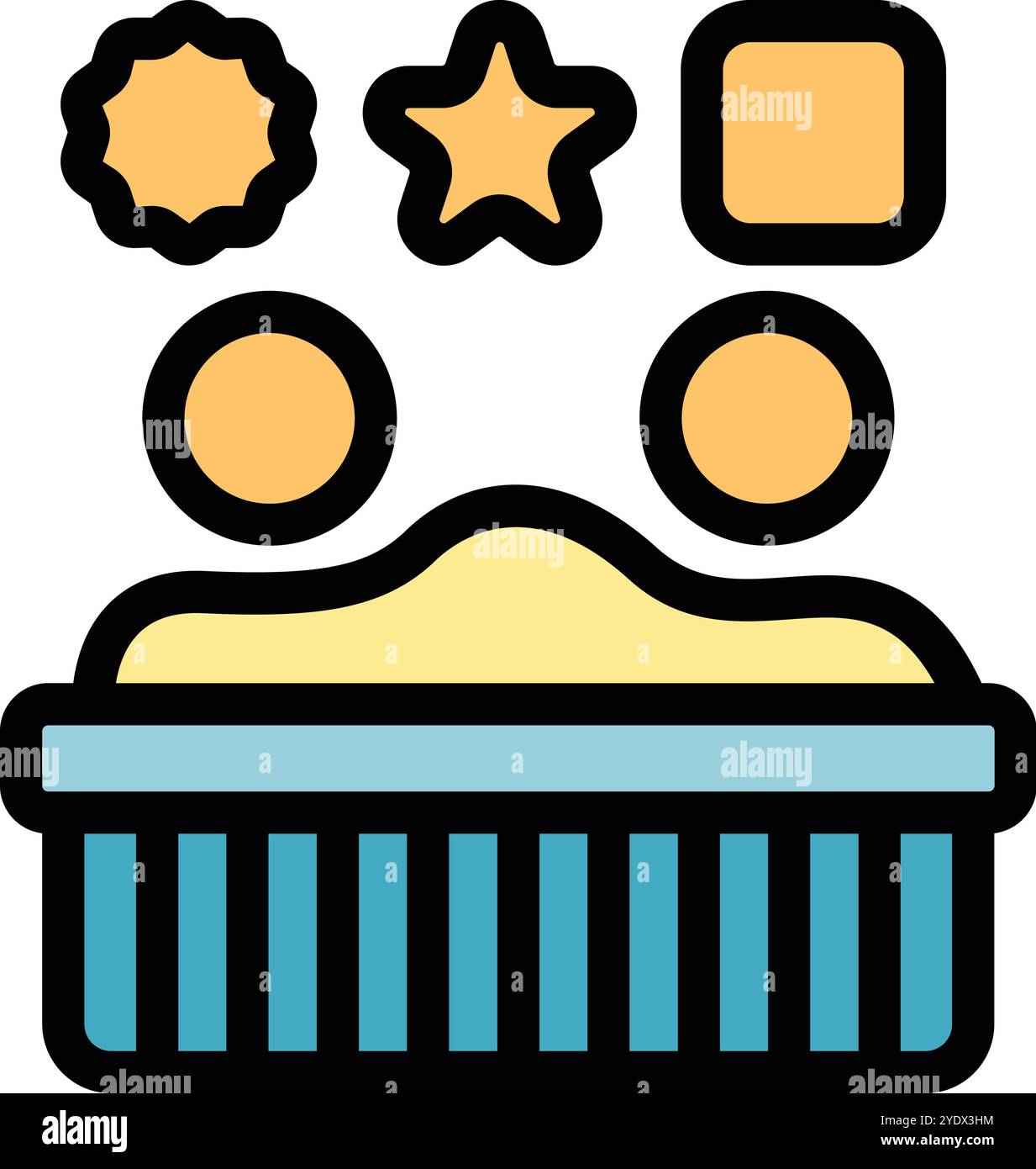 Children playing in sand box Stock Vector Images - Alamy