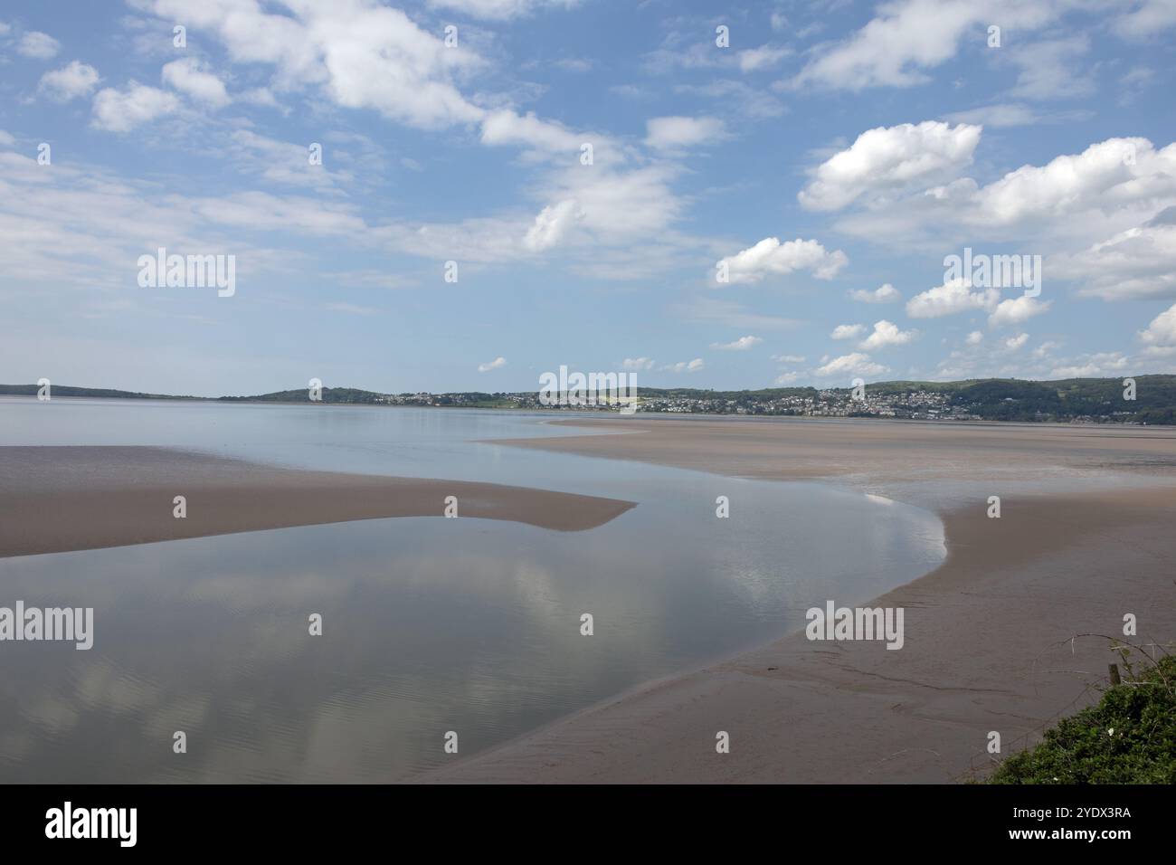 The River Kent Estuary a view from Far Arnside and Morecambe Bay ...