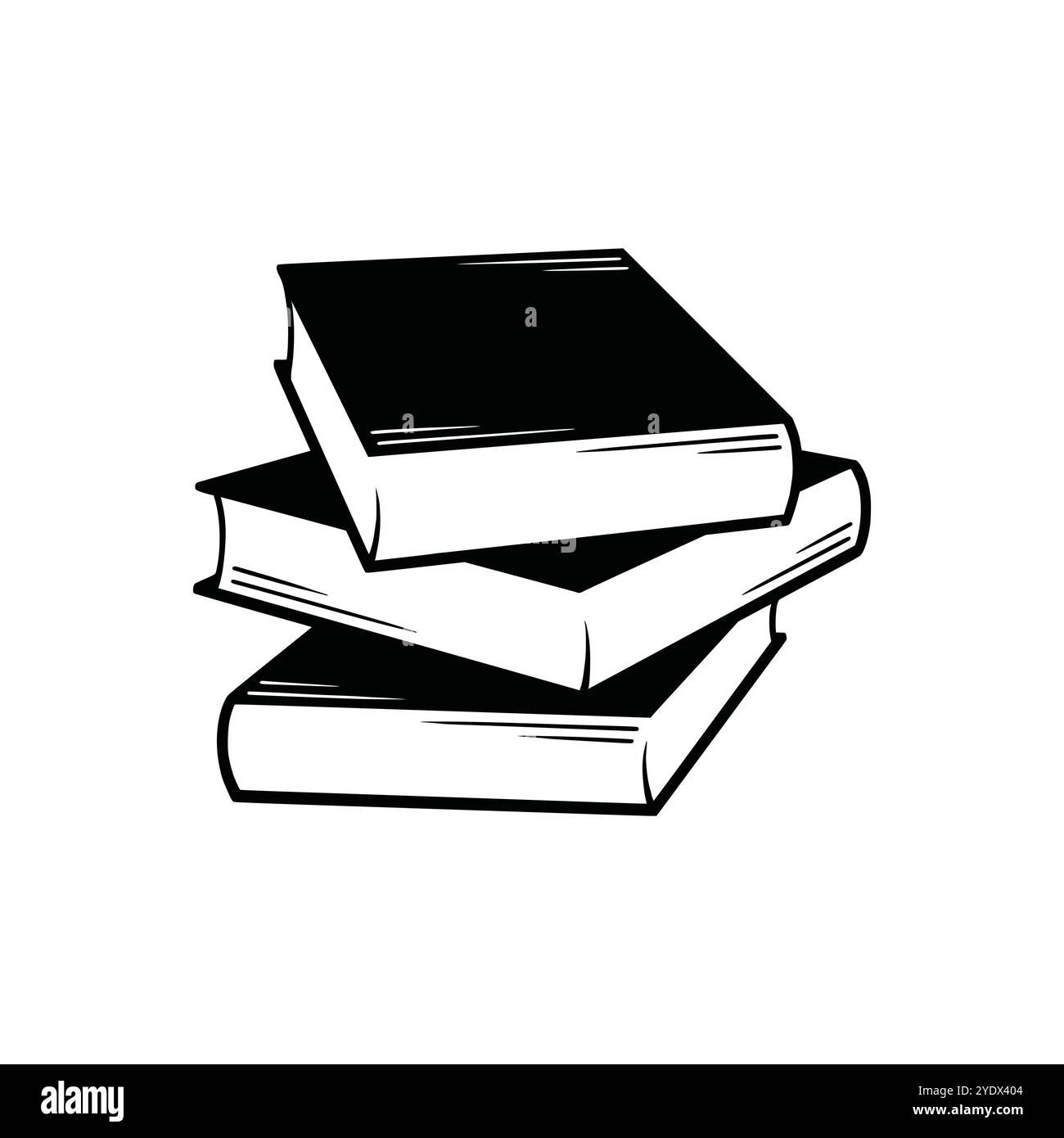 Stack Of Books Vector Illustration Pile Of Books Logo Emblem Design