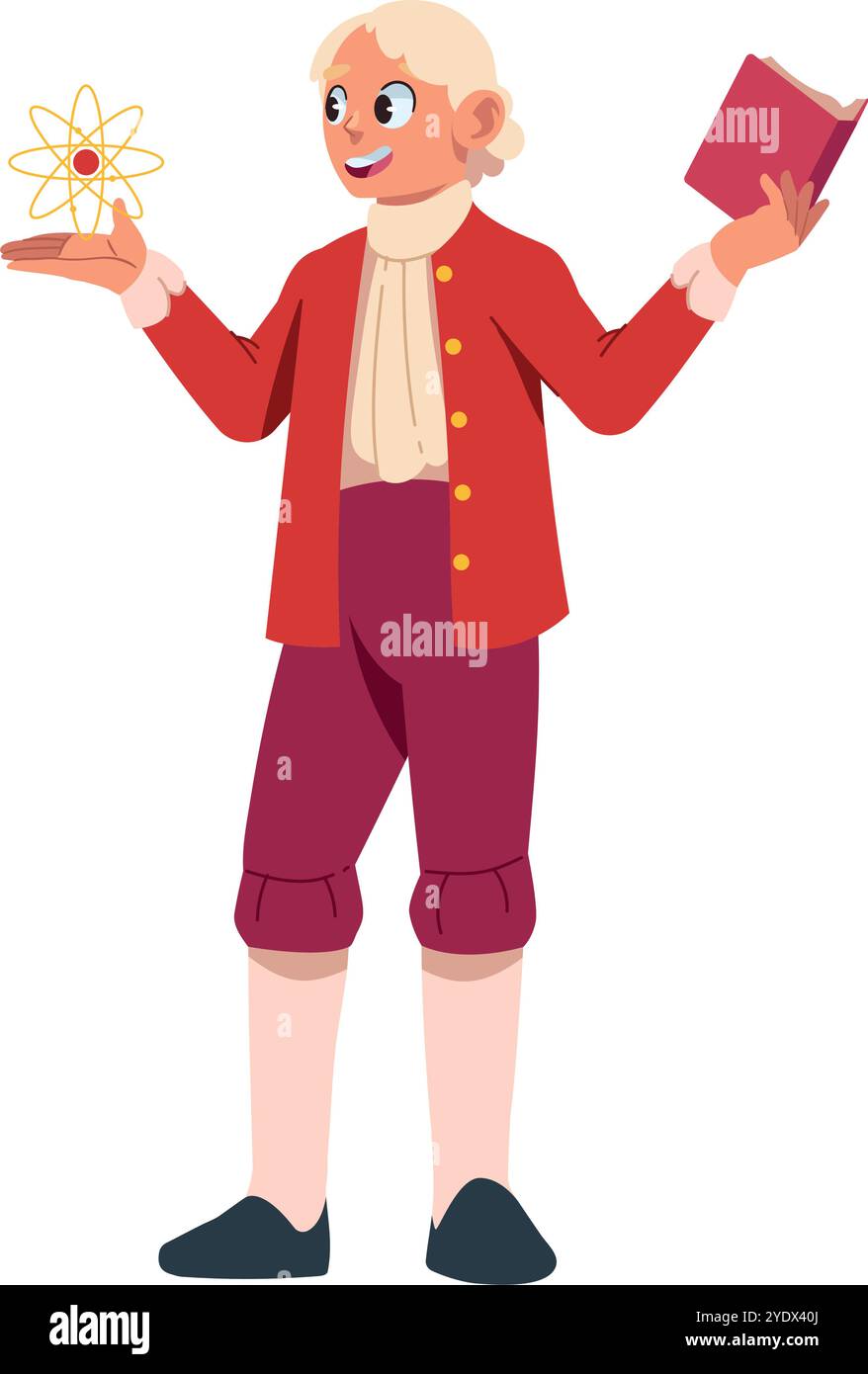 isaac newton scientist with atom Stock Vector Image & Art - Alamy