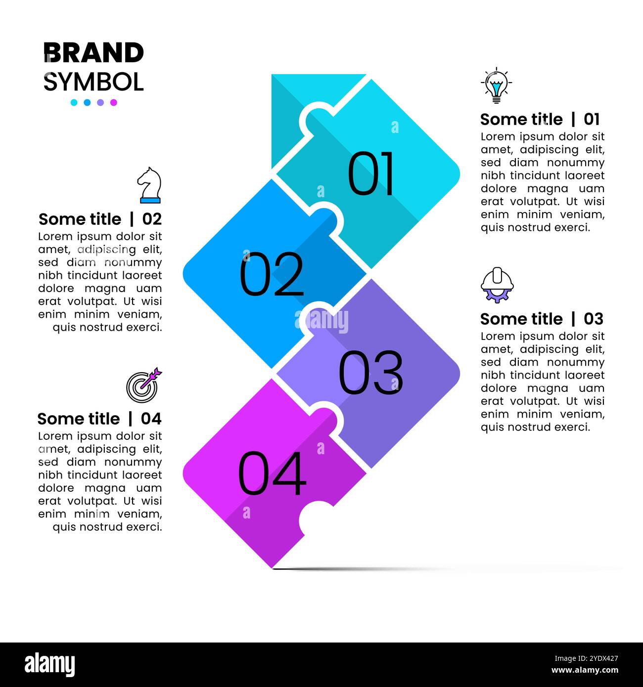Infographic template with icons and 4 options or steps. Vertical arrow ...