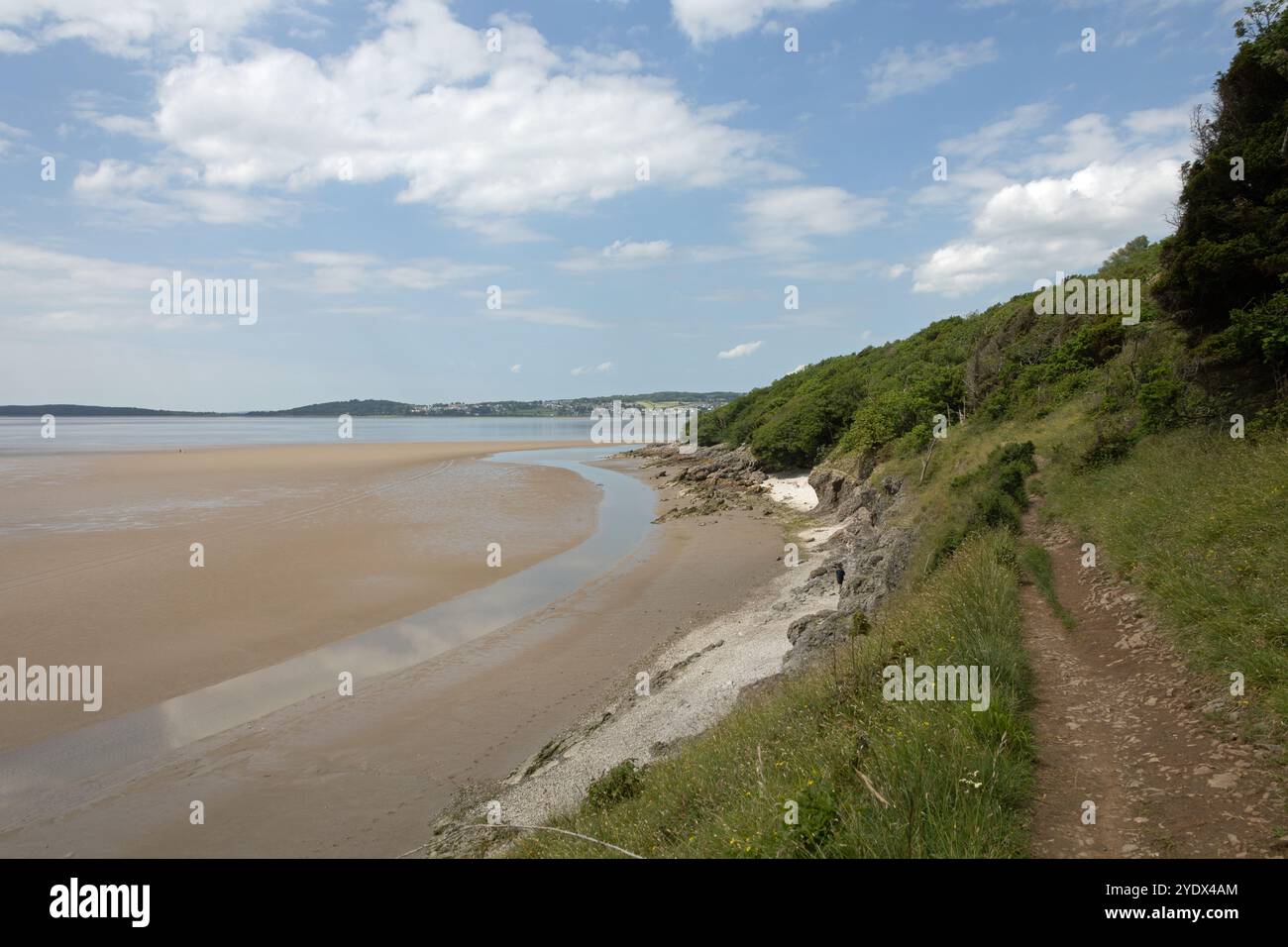 The River Kent Estuary a view from Far Arnside and Morecambe Bay ...