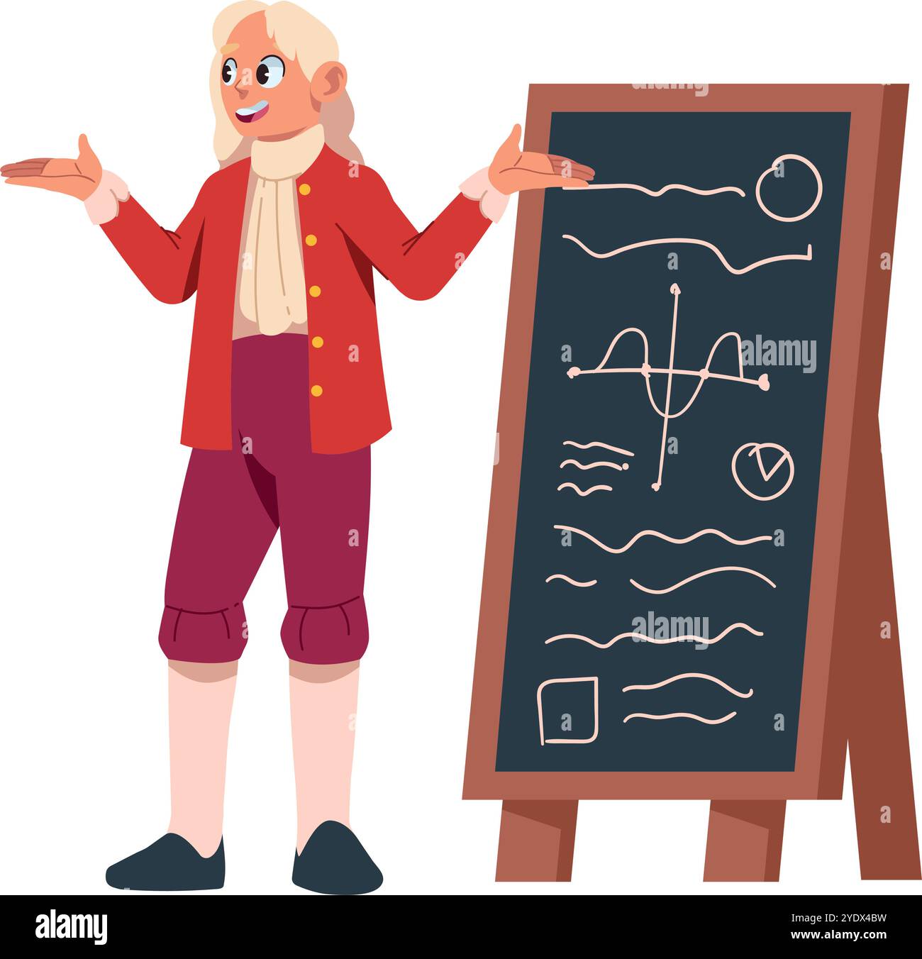 Isaac newton cartoon hi-res stock photography and images - Alamy