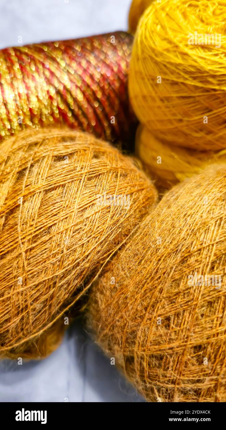 Orange threads for handicrafts. Selecting a color palette for knitting ...