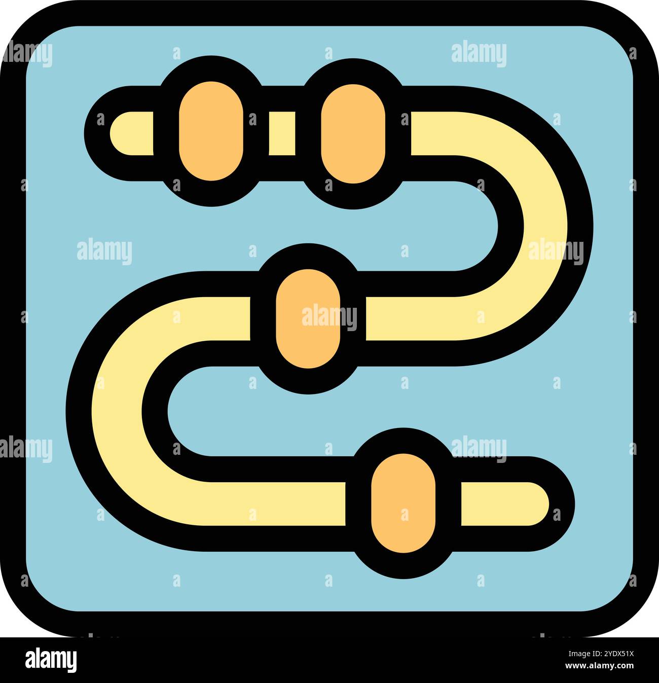 Plumbing system showing pipes and connection points, for water supply ...