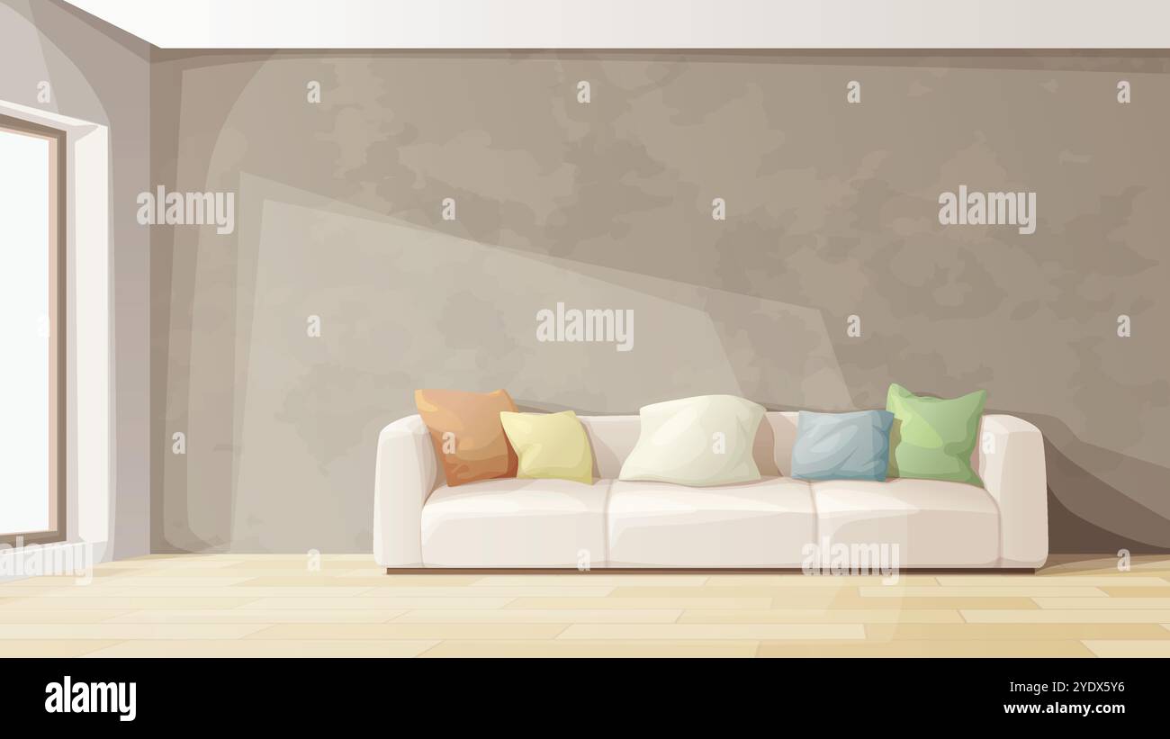 Spacious empty modern room Stock Vector Images - Alamy