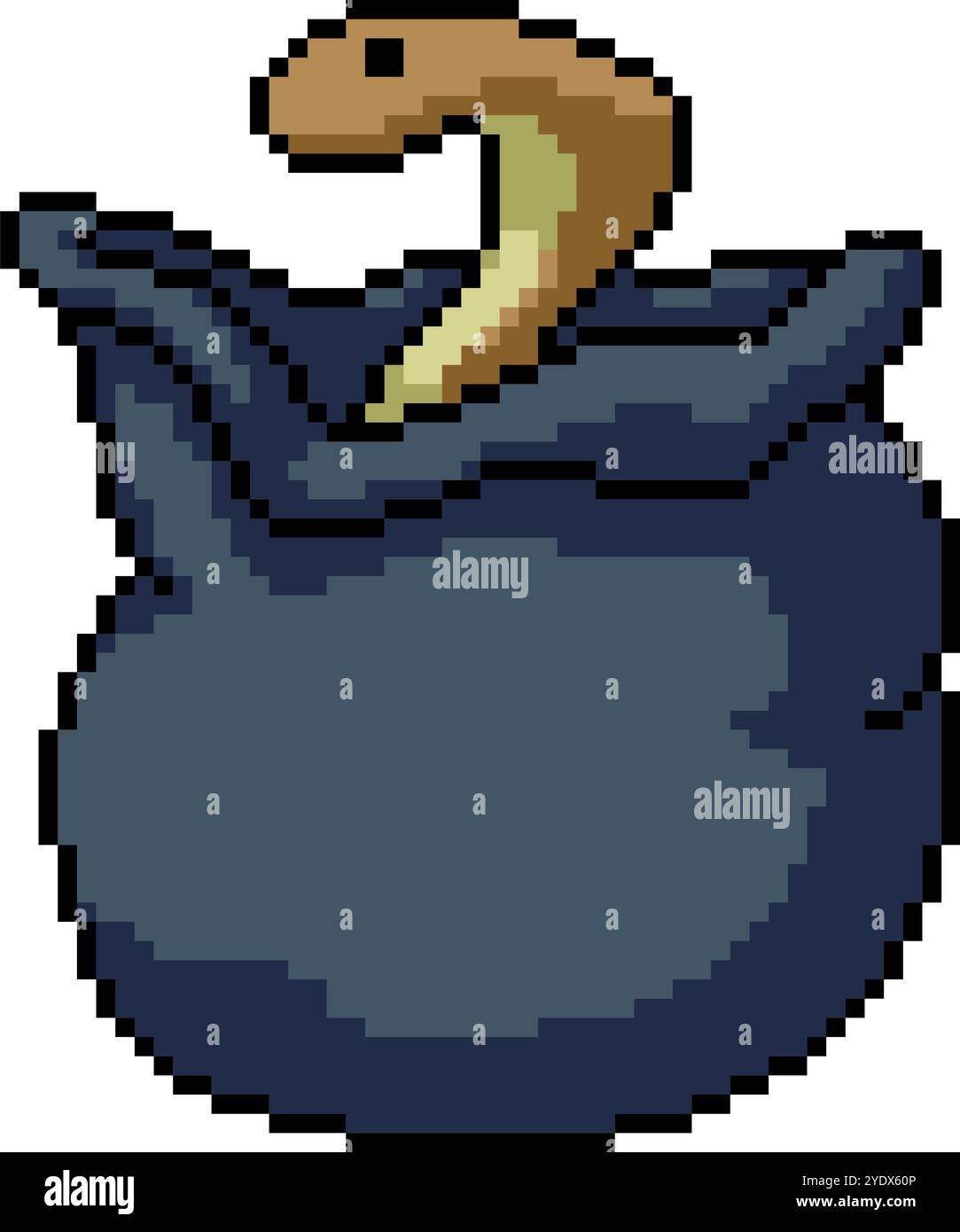 pixel art of snake in bag isolated background Stock Vector Image & Art ...
