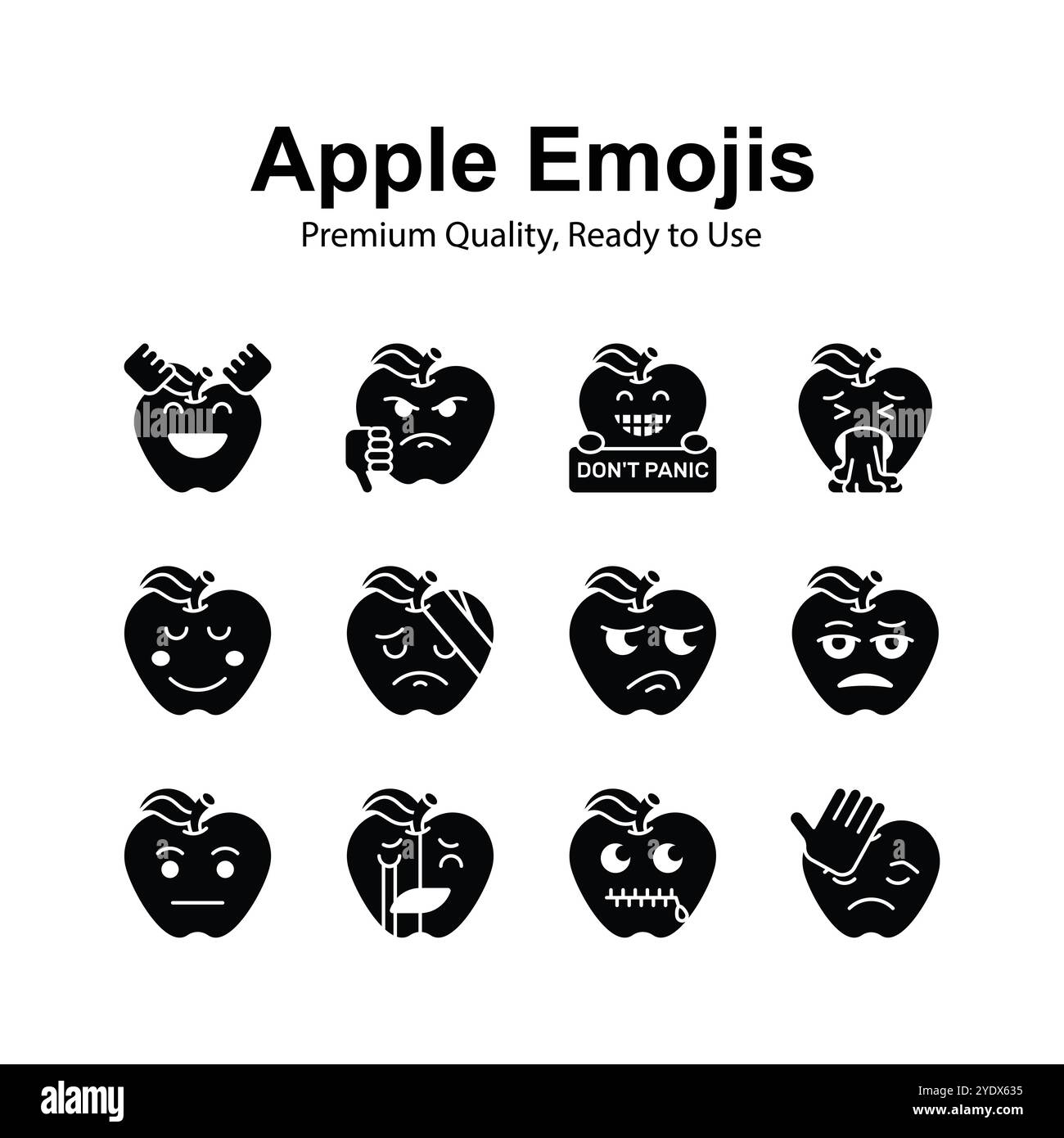 Emoji apple Stock Vector Images - Alamy