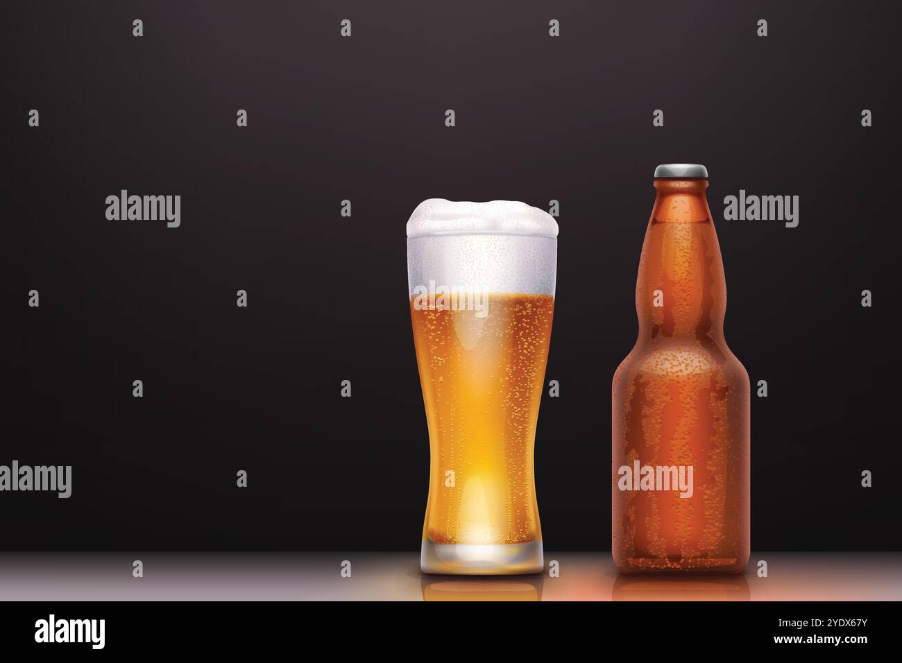 Beer mug on table Stock Vector Images - Alamy